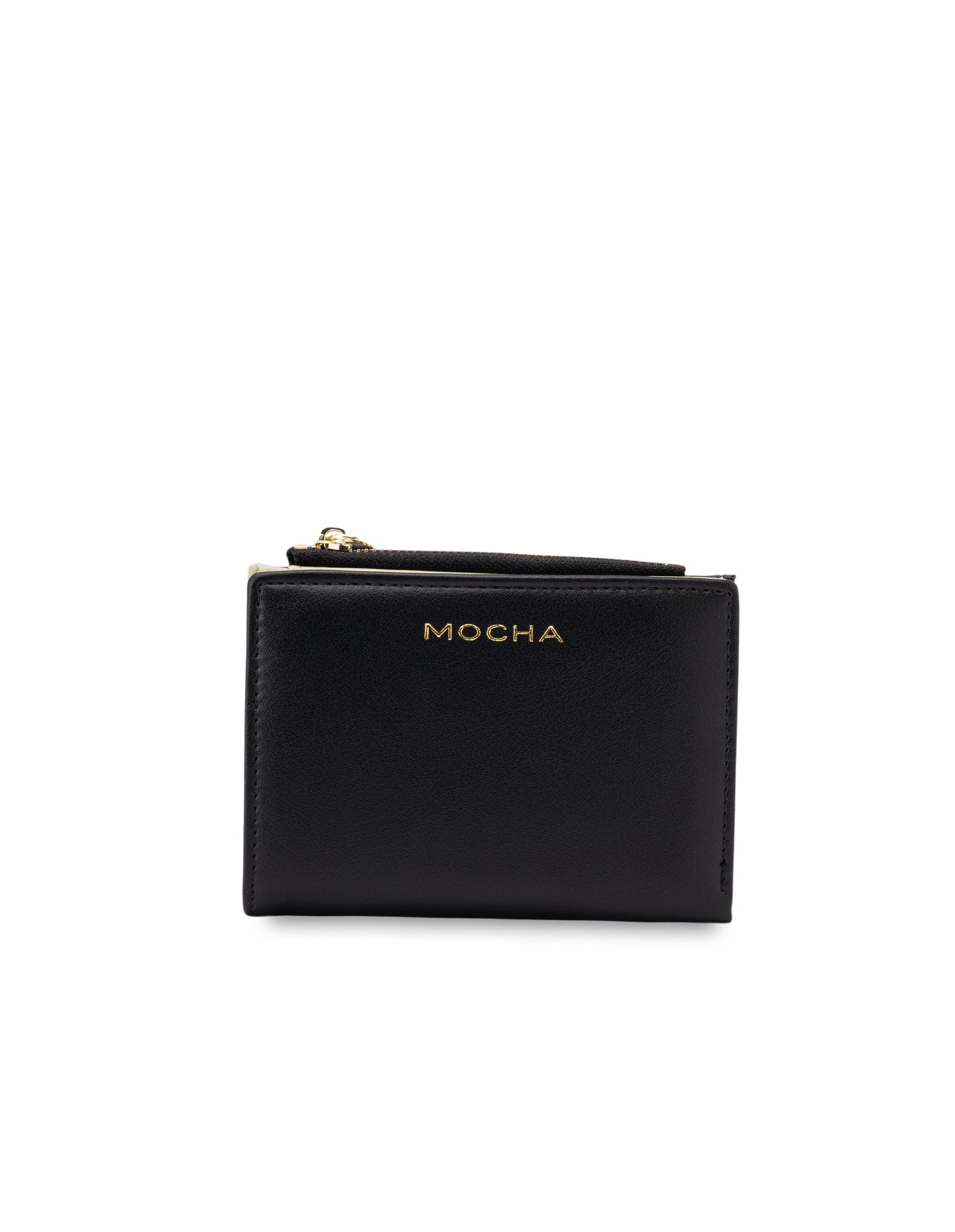 Mocha Small Classic Arya Wallet - Black/Matcha | Mocha Australia