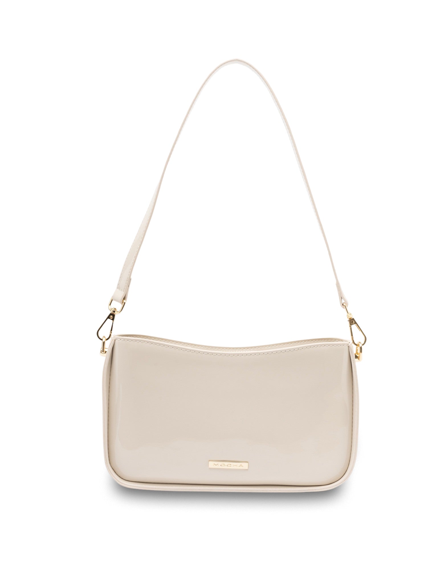Mocha Willow Patent Crossbody Bag - Oat | Mocha Australia