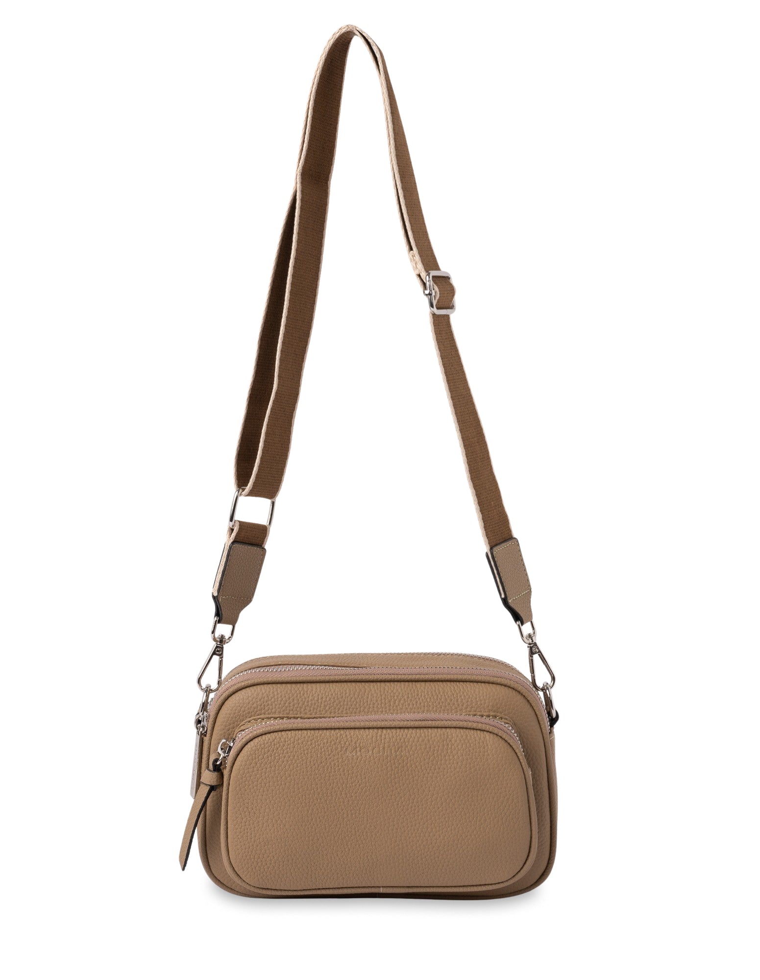 Mocha Abigail Leather Crossbody Bag - Taupe | Mocha Australia