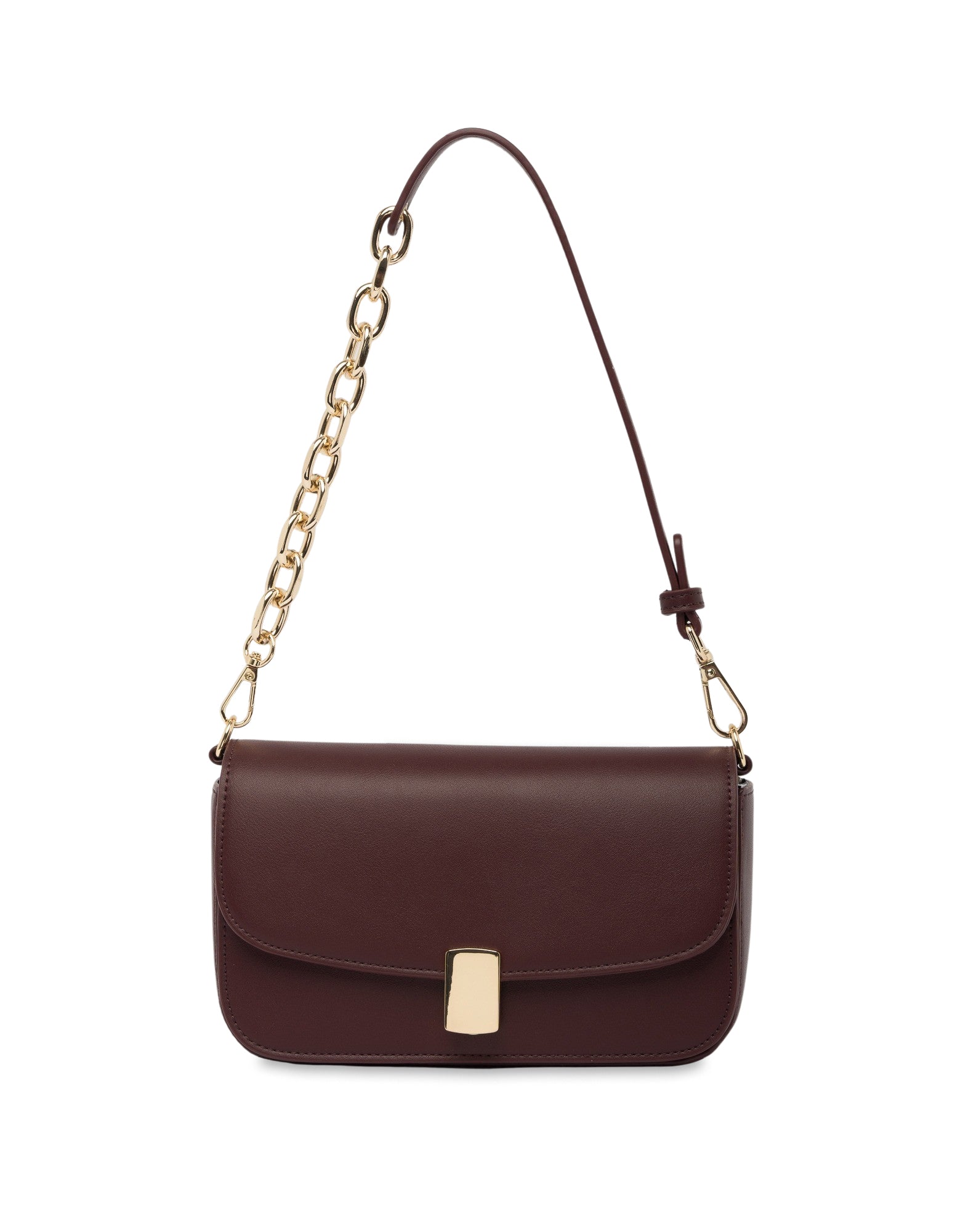 Mocha Cora Half-Chain Crossbody Bag - Burgundy | Mocha Australia