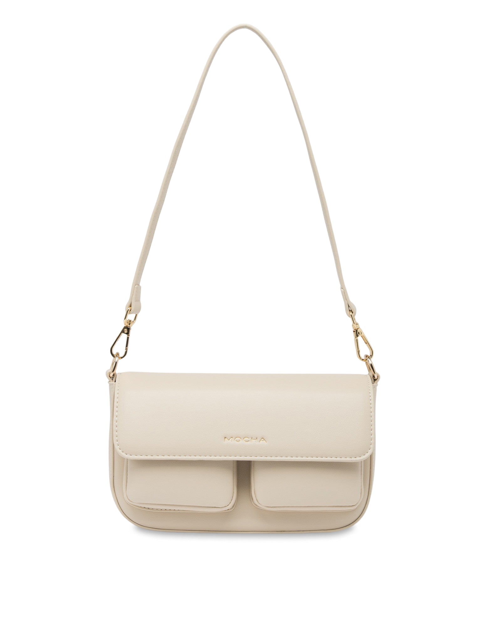 Mocha Donnette Multi Pocket Crossbody Bag - Cream