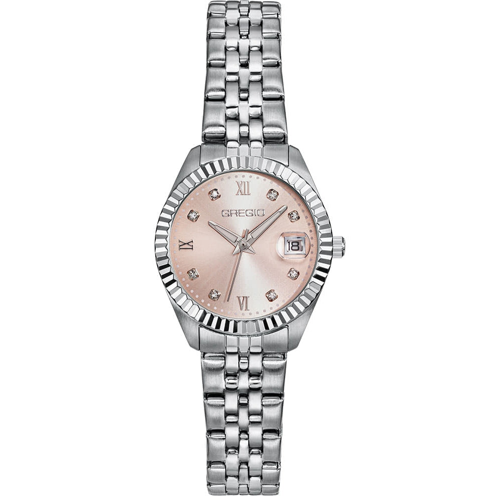 Gregio Mallory Petit Watch Pink Face - Silver– Mocha