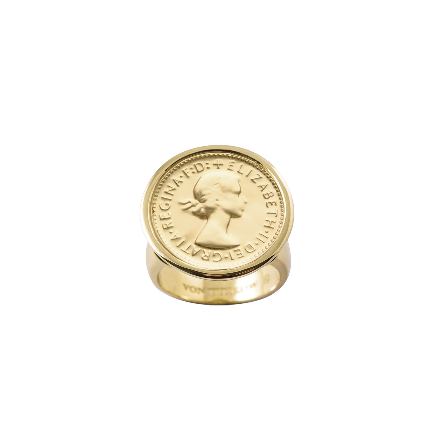 Von Treskow Yg Plated Authentic Australian Sixpence Coin Ring | Mocha ...