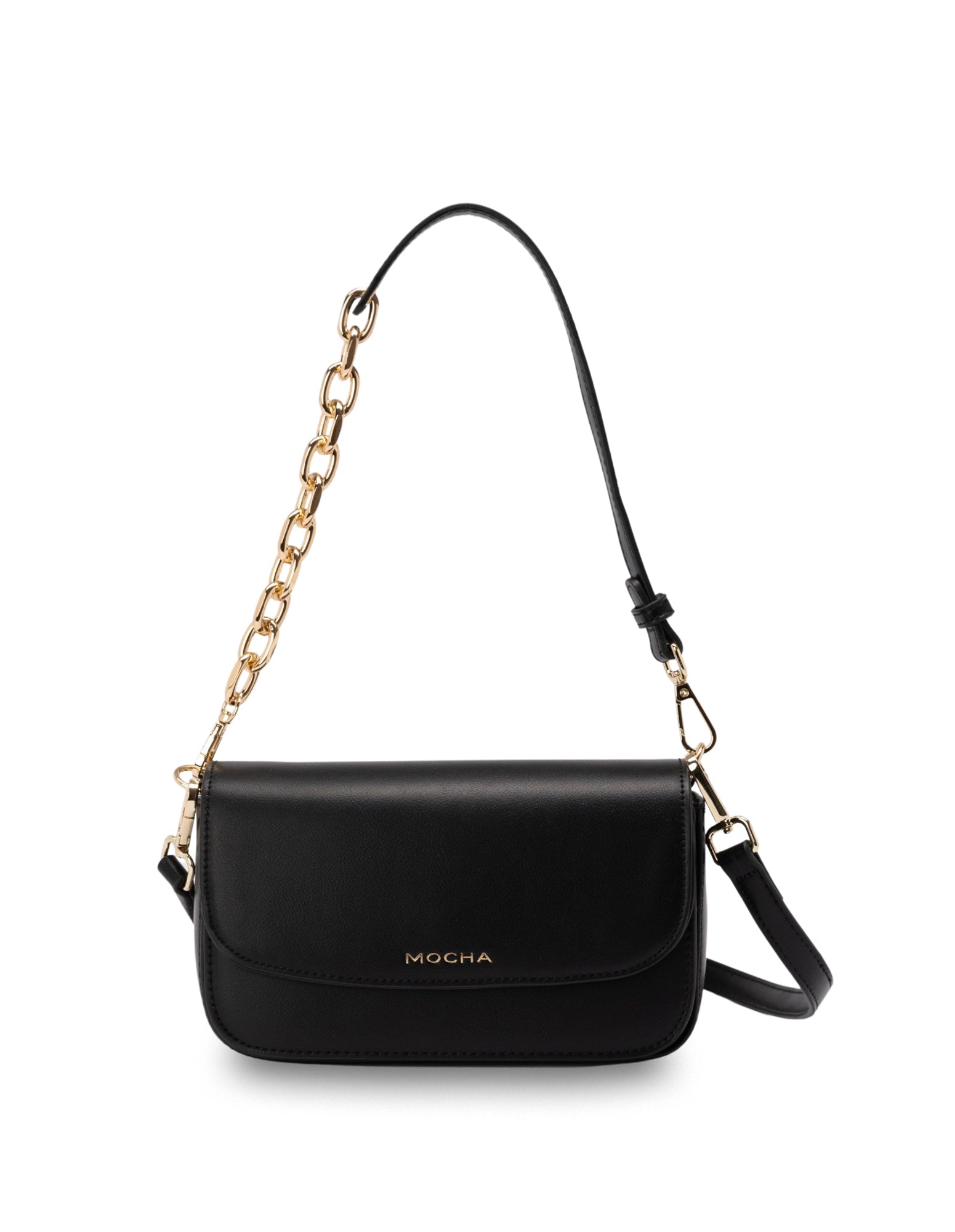 Mocha Donnette Half-Chain Bag- Black | Mocha Australia